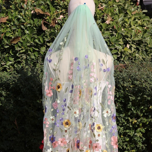 Floral Wedding Veil - Etsy