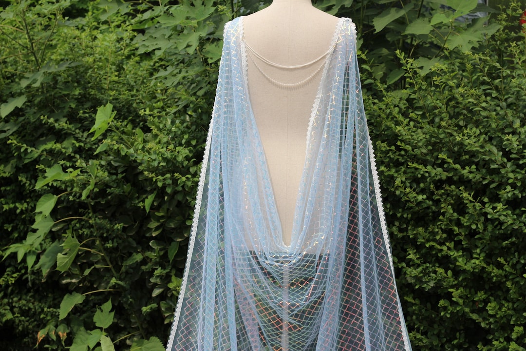 Blue Glitter Wedding Cape,sparkly Wedding Cape,bling Wedding Cape ...