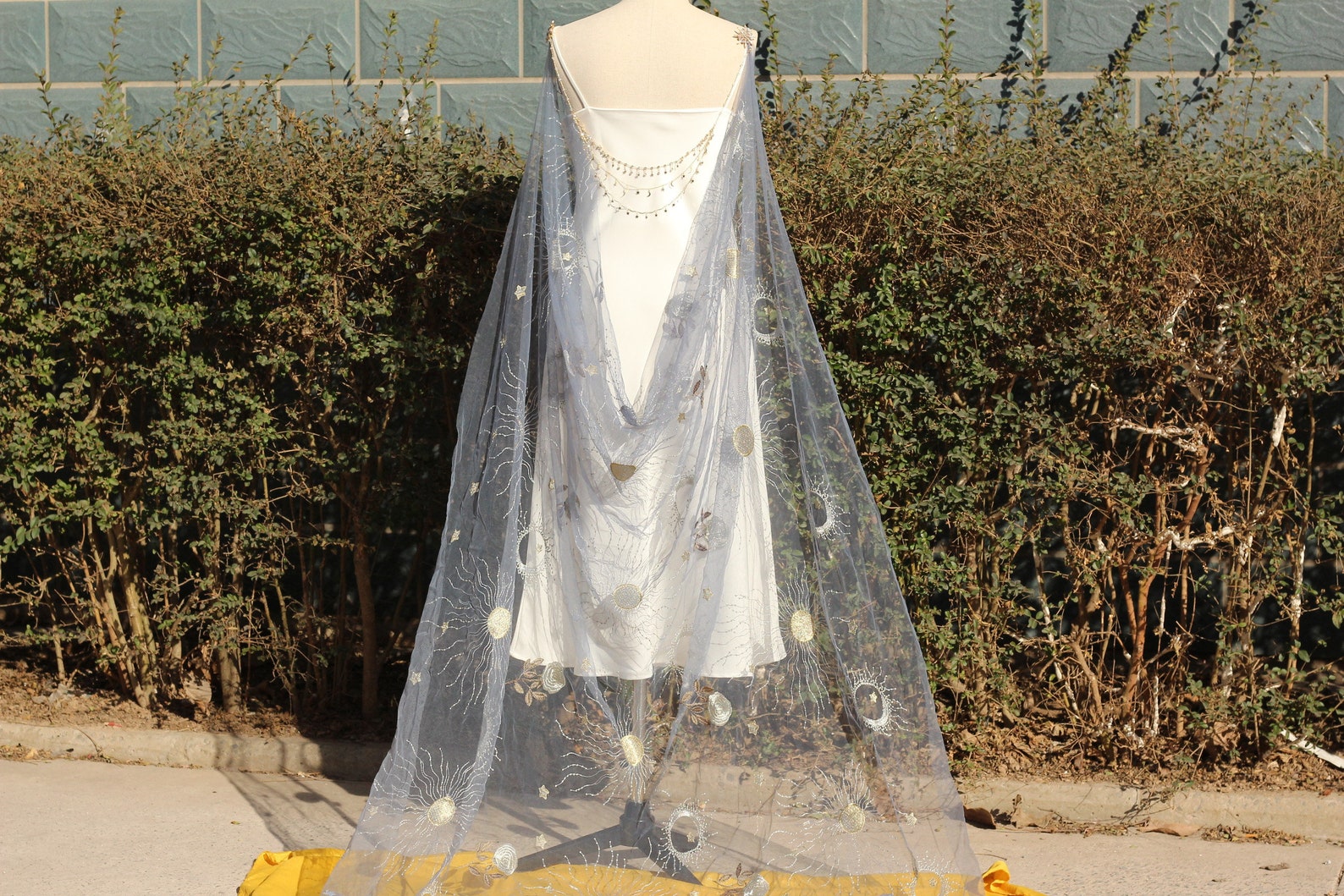 Blue Celestial Cape,celestial Bridal Cape,celestial Cloak,star Cape ...