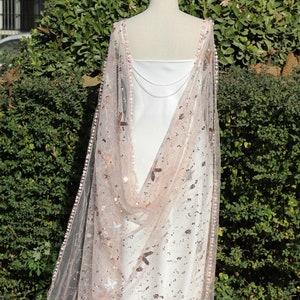 Pink Glitter Star Cape,sequin Star Cape,sparkly Draped Cape,bling ...