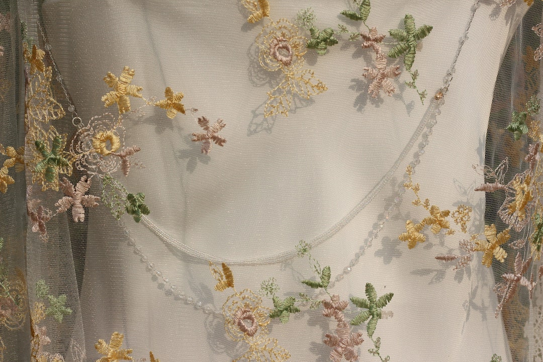 Embroidered Flower Cape Wedding Floral Wedding Cape Wildflower,garden ...