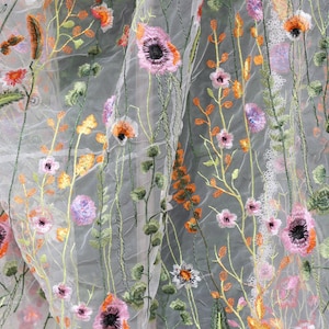 Wildflower Wedding Cape,floral Embroidered Bridal Cape,floral Wedding ...