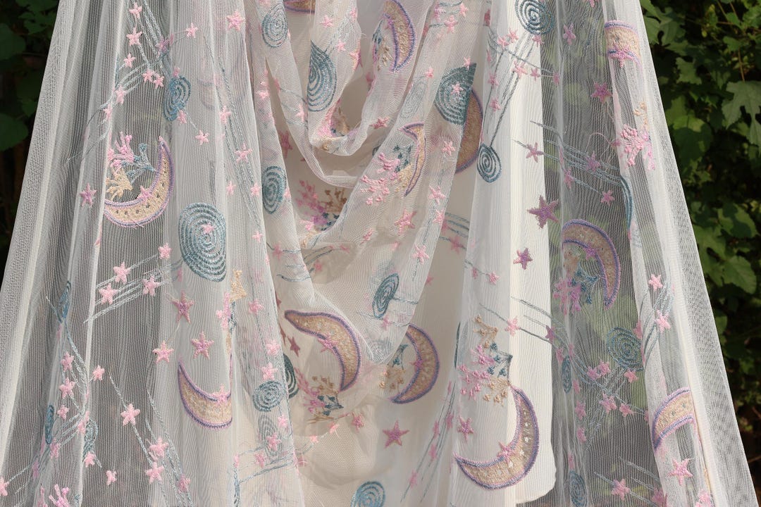 Embroidered Celestial Wedding Cape With Stars and Moon - Etsy