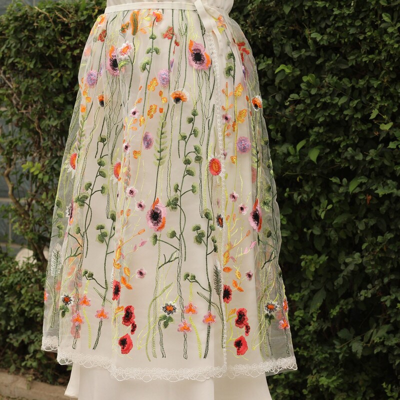 Embroidered Skirt - Etsy