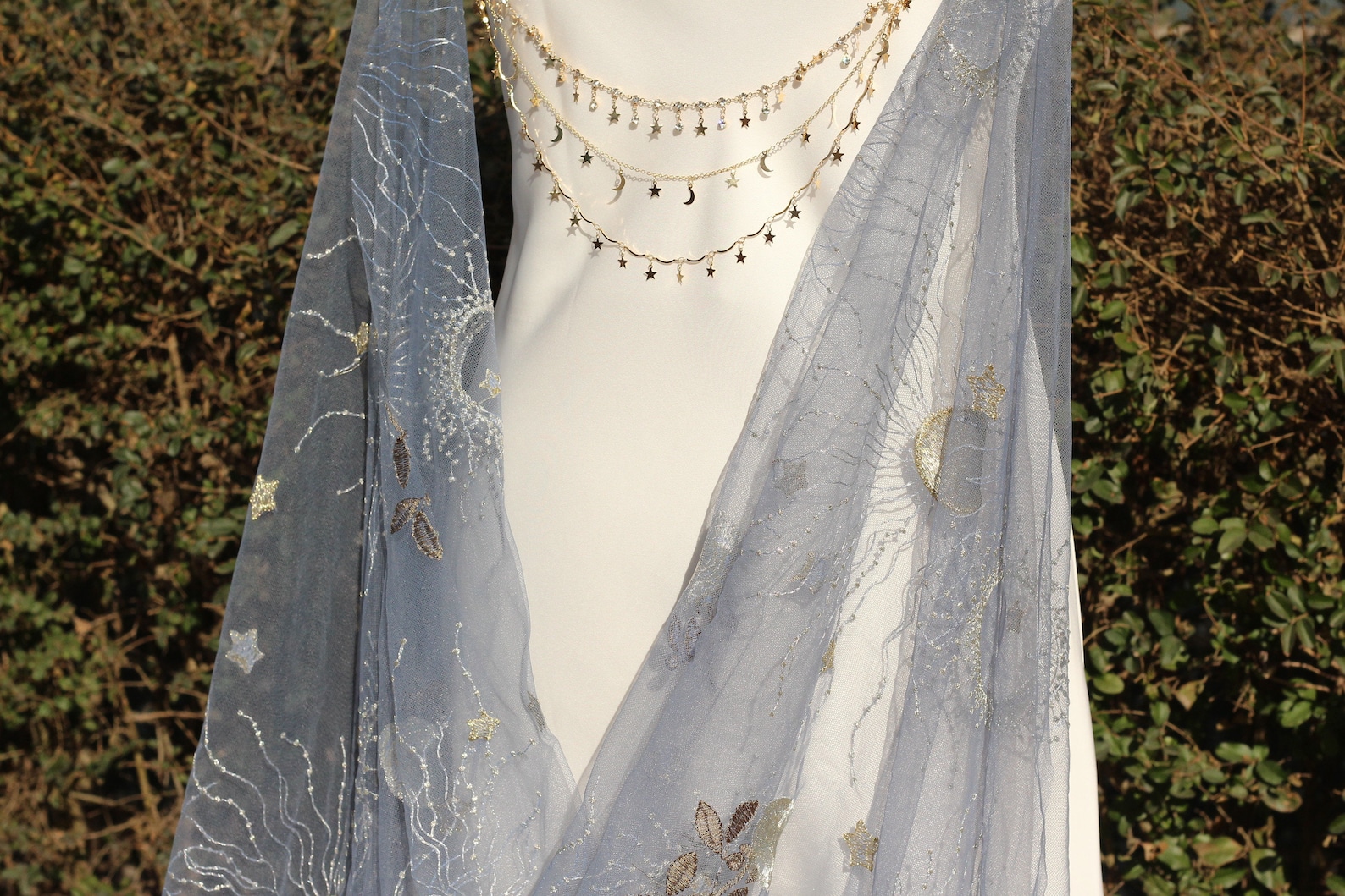 Blue Celestial Cape,celestial Bridal Cape,celestial Cloak,star Cape ...