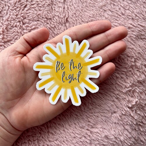 Floral Light Bulb be the Light Sticker | Etsy