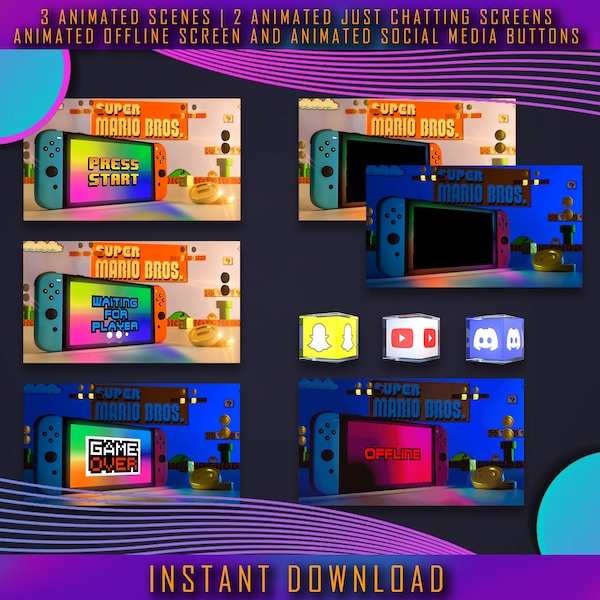 Nintendo Switch Twitch Overlays - Etsy