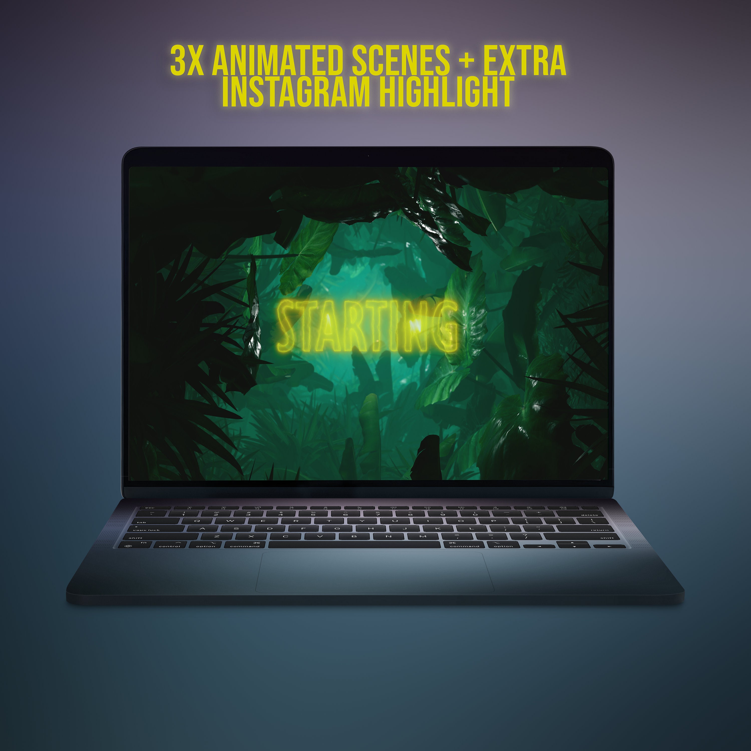 Jungle Walk Twitch Stream Overlay Scene Live Animated Neon - Etsy