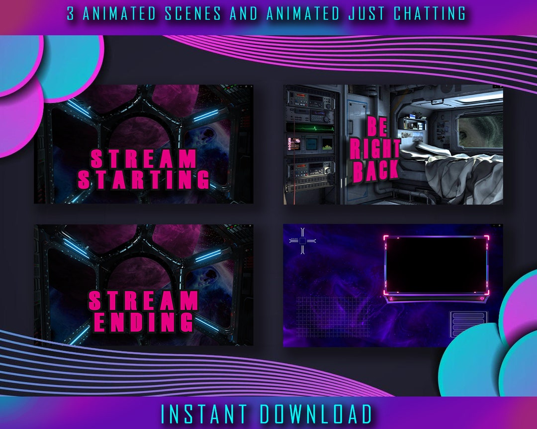 Twitch Stream Animated Scenes and Just Chatting astro Starfield ...