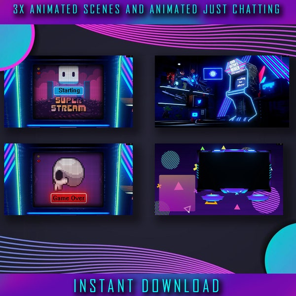 Twitch Arcade Scenes - Etsy