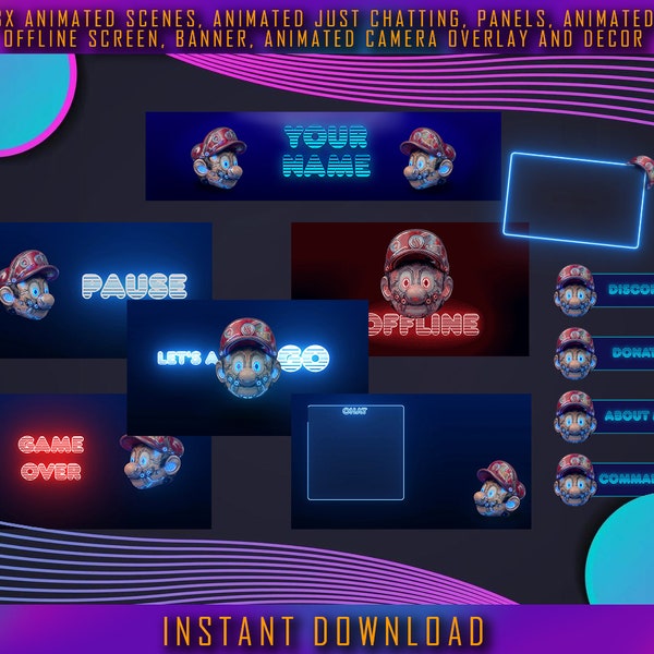 Super Mario Twitch Overlay - Etsy