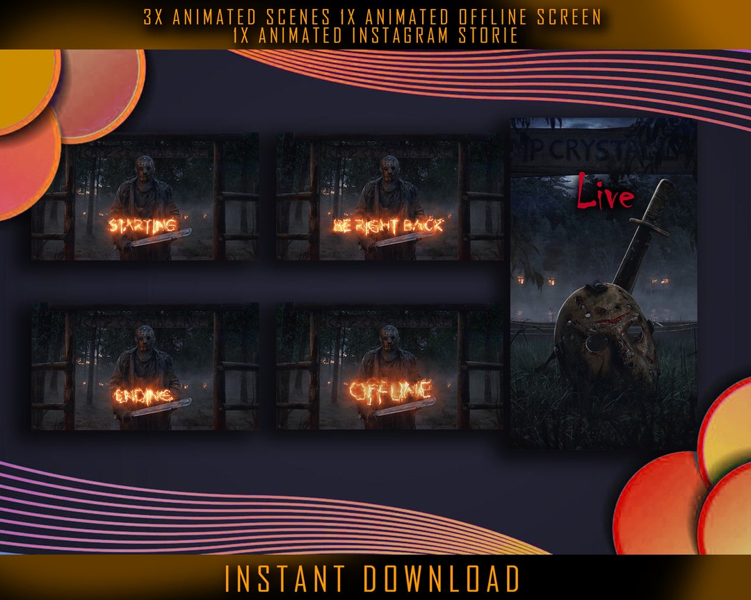 Jason Halloween Horror Bundle Animated Twitch Stream Overlay - Etsy