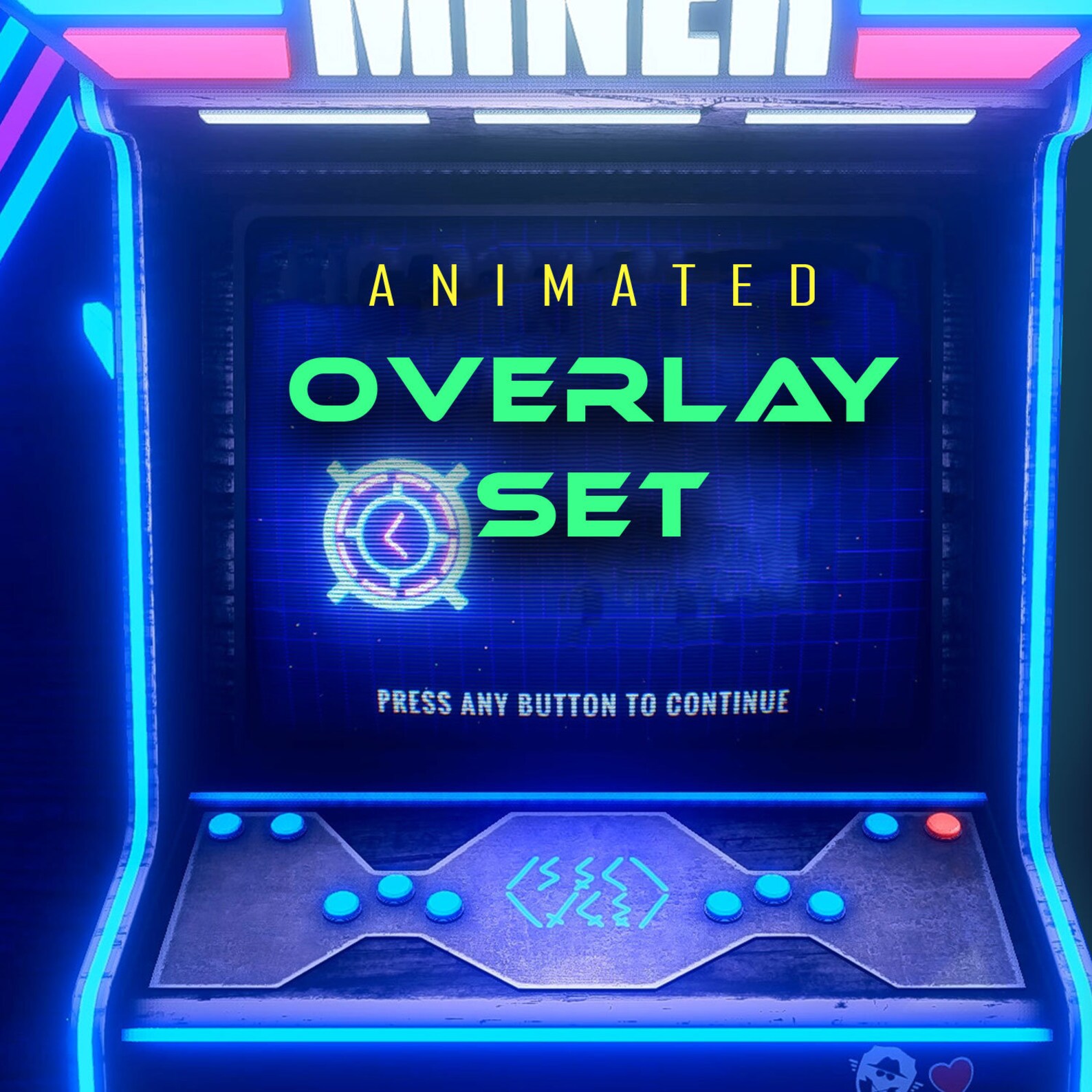 Gamer Pixel Overlay Layout Twitch Stream Scene Offline Screen | Etsy