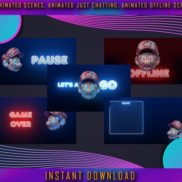 Mario Twitch Overlay - Etsy