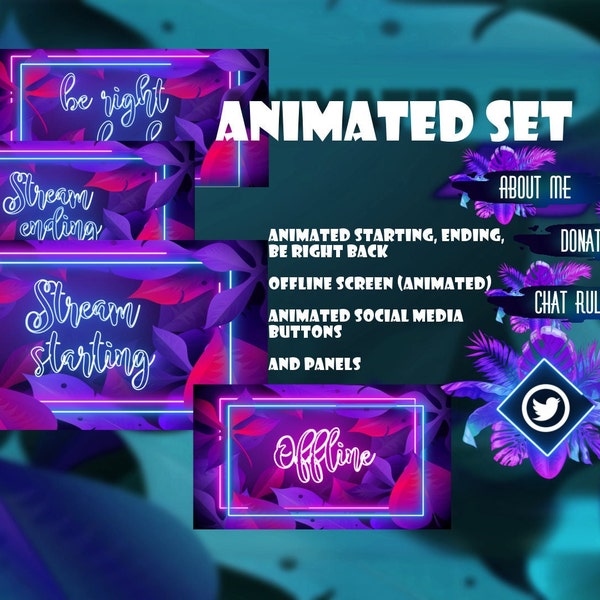 Neon Twitch Jungle - Etsy