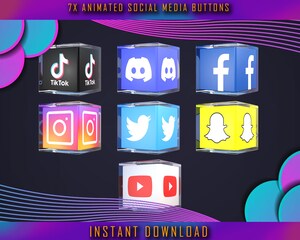 Animated Twitch Follow Button Pop-up Overlay for Stream for Obs ...