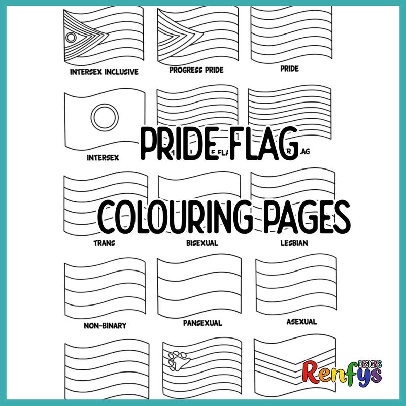 Pride Flag Coloring - Etsy