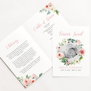 Baby Funeral Program, Funeral Service Program Template for Baby, Child ...
