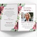 Celebration of Life Burgundy Funeral Program Template, Red Roses ...