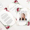 Celebration of Life Funeral Program, Red Roses Funeral Program Template ...
