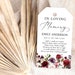 Red Roses Funeral Favor Tag Template, Memorial Candle Favor Tag, Red ...
