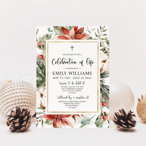 Catholic Funeral Service Invite - Etsy