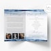 Celebration of Life Blue Watercolor Funeral Program, Memorial Program ...