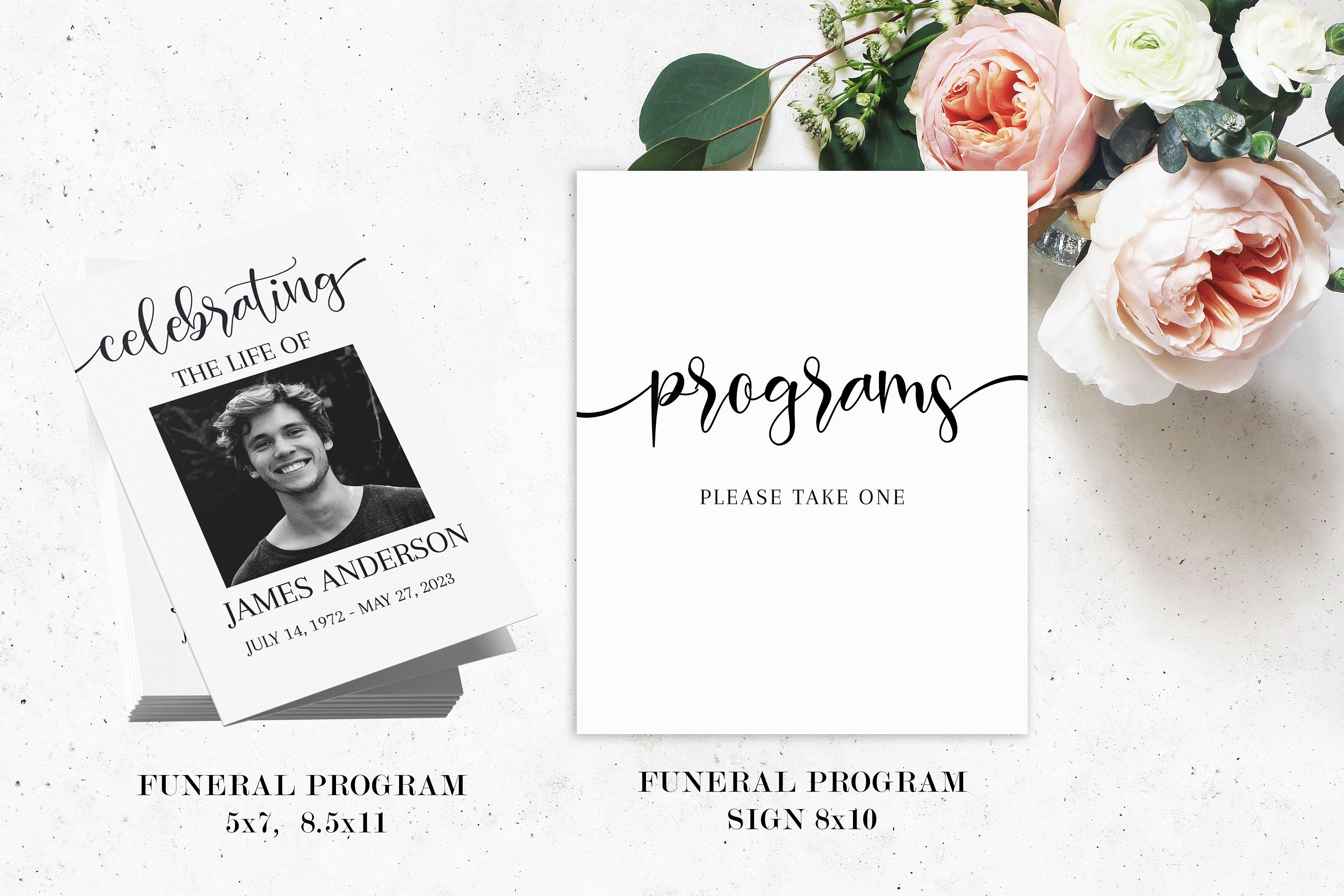 Editable Funeral Bundle Memorial Package Celebration of Life - Etsy