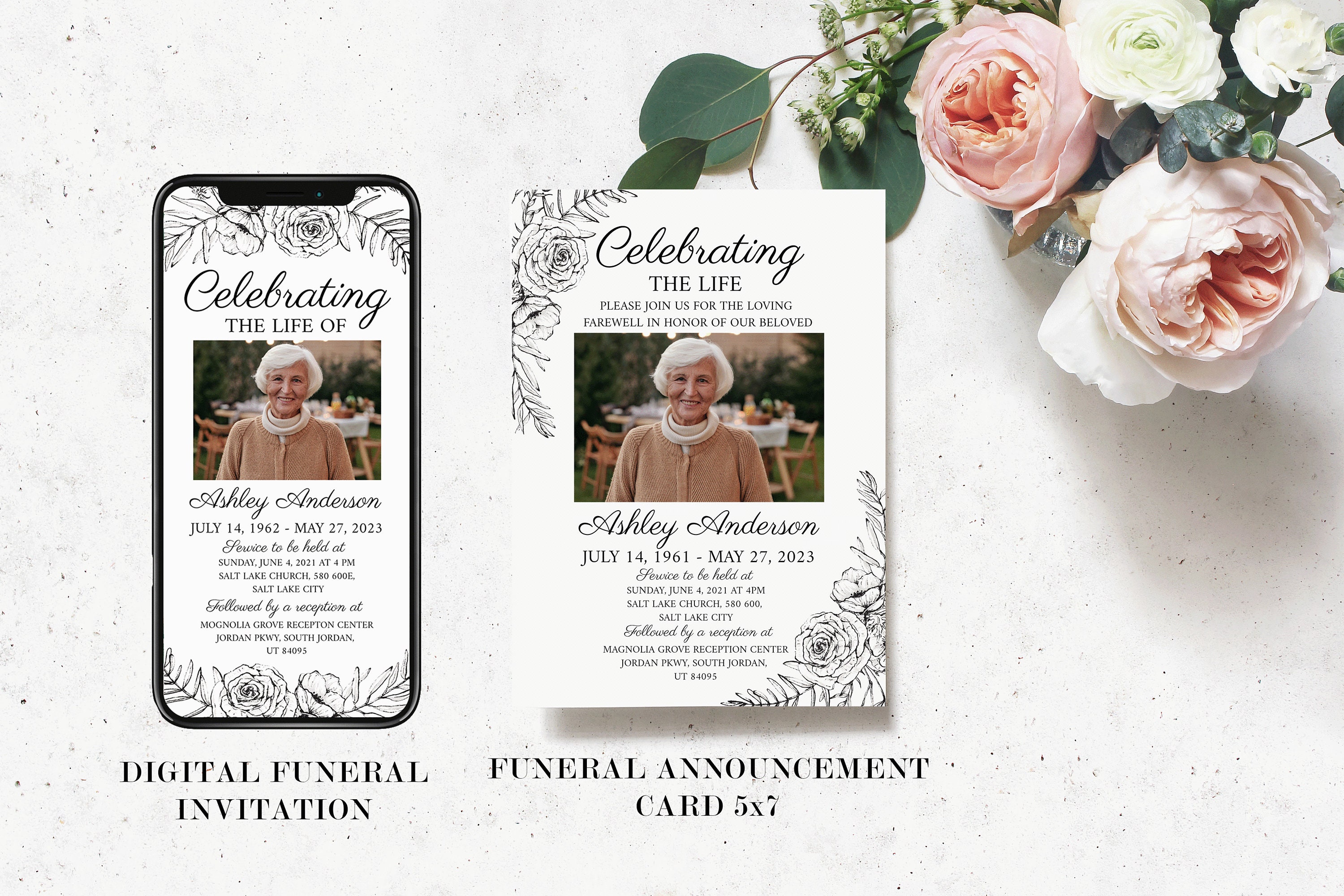 Editable Funeral Bundle Memorial Package Celebration of Life - Etsy