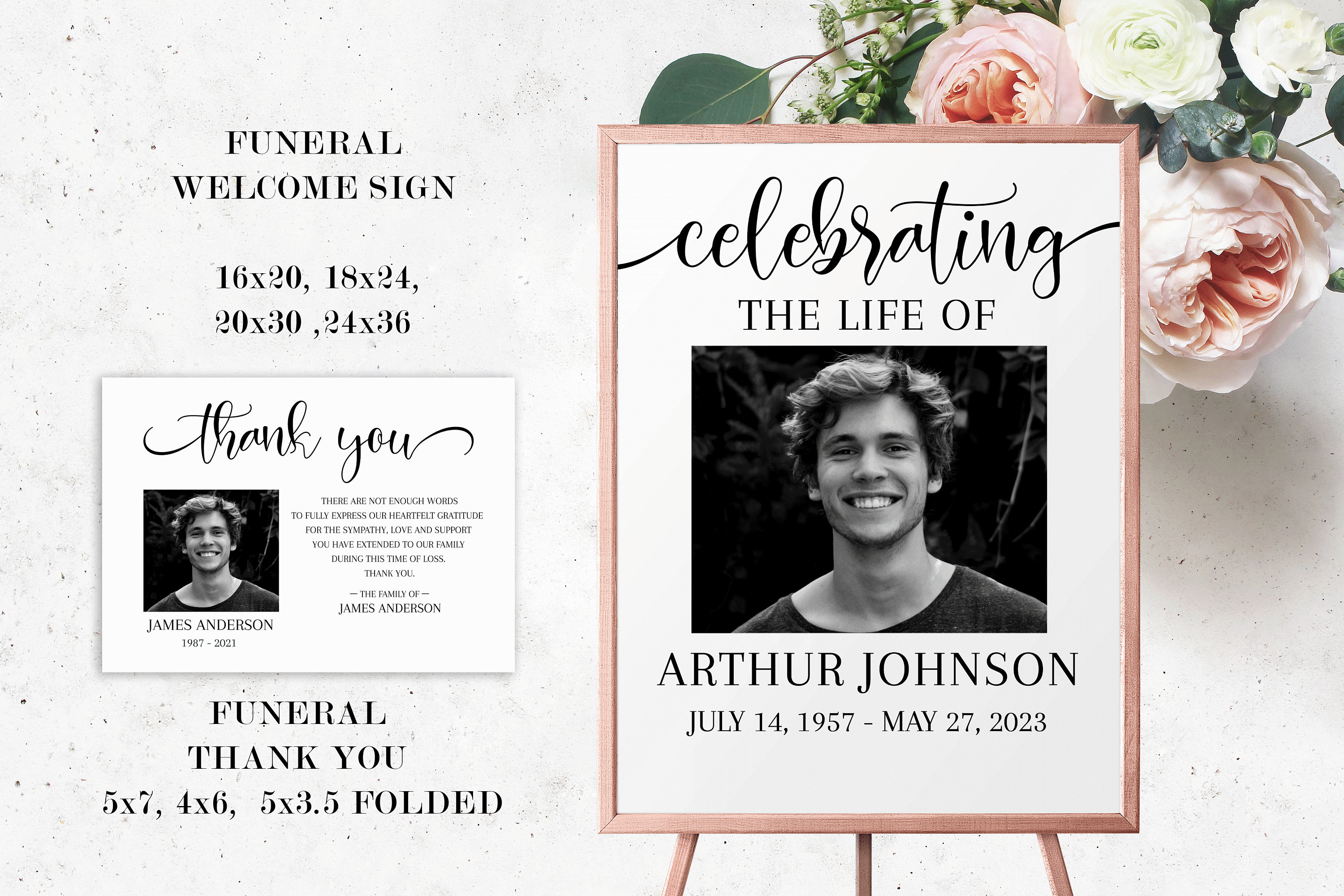 Editable Funeral Bundle Memorial Package Celebration of Life - Etsy