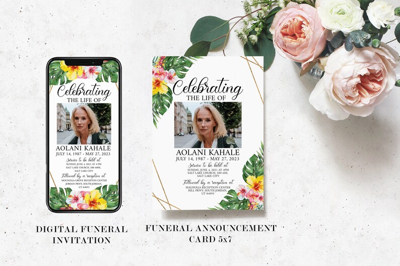 Editable Funeral Bundle Memorial Package Celebration of Life - Etsy