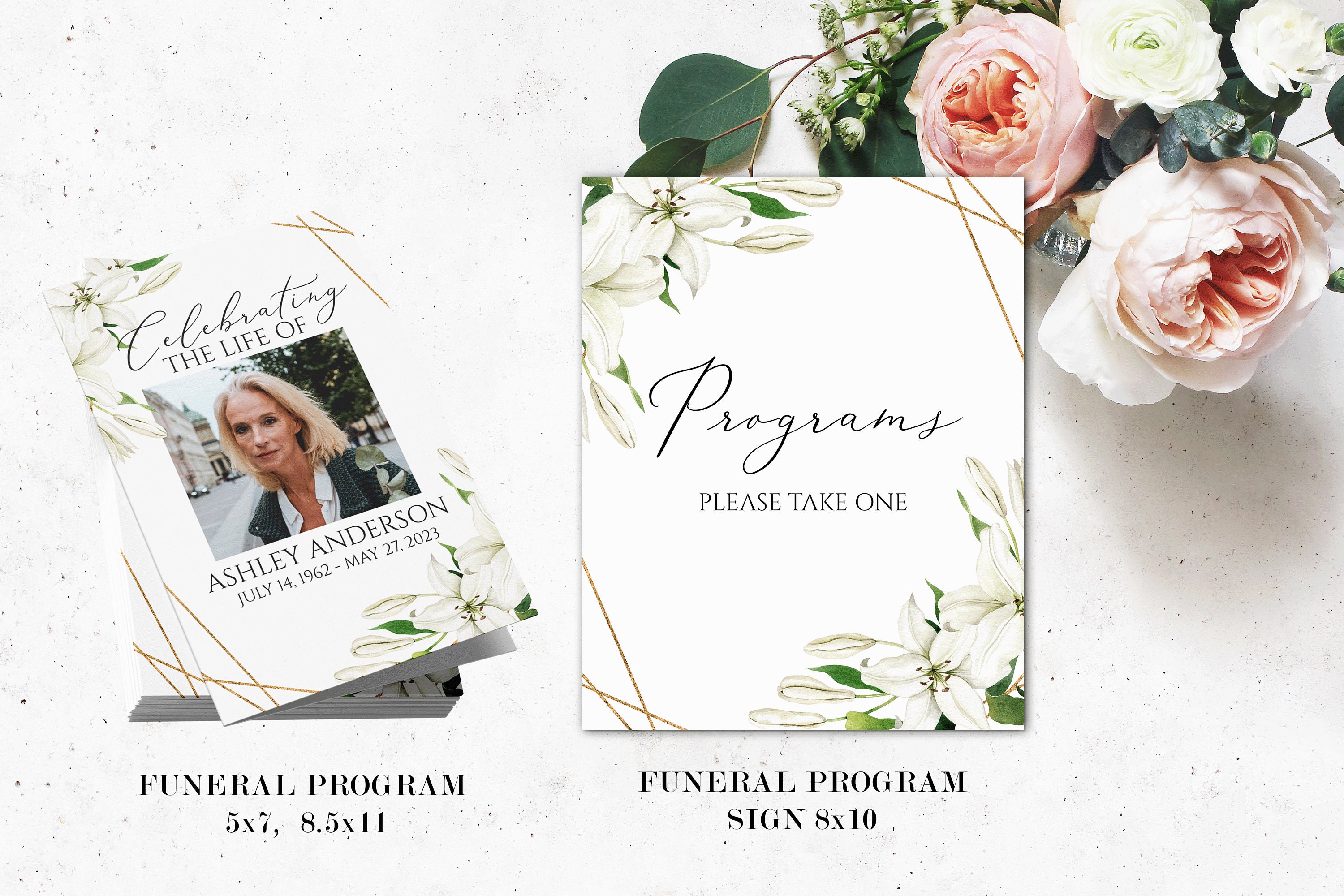 Editable Funeral Bundle, Memorial Package, Celebration of Life Package ...