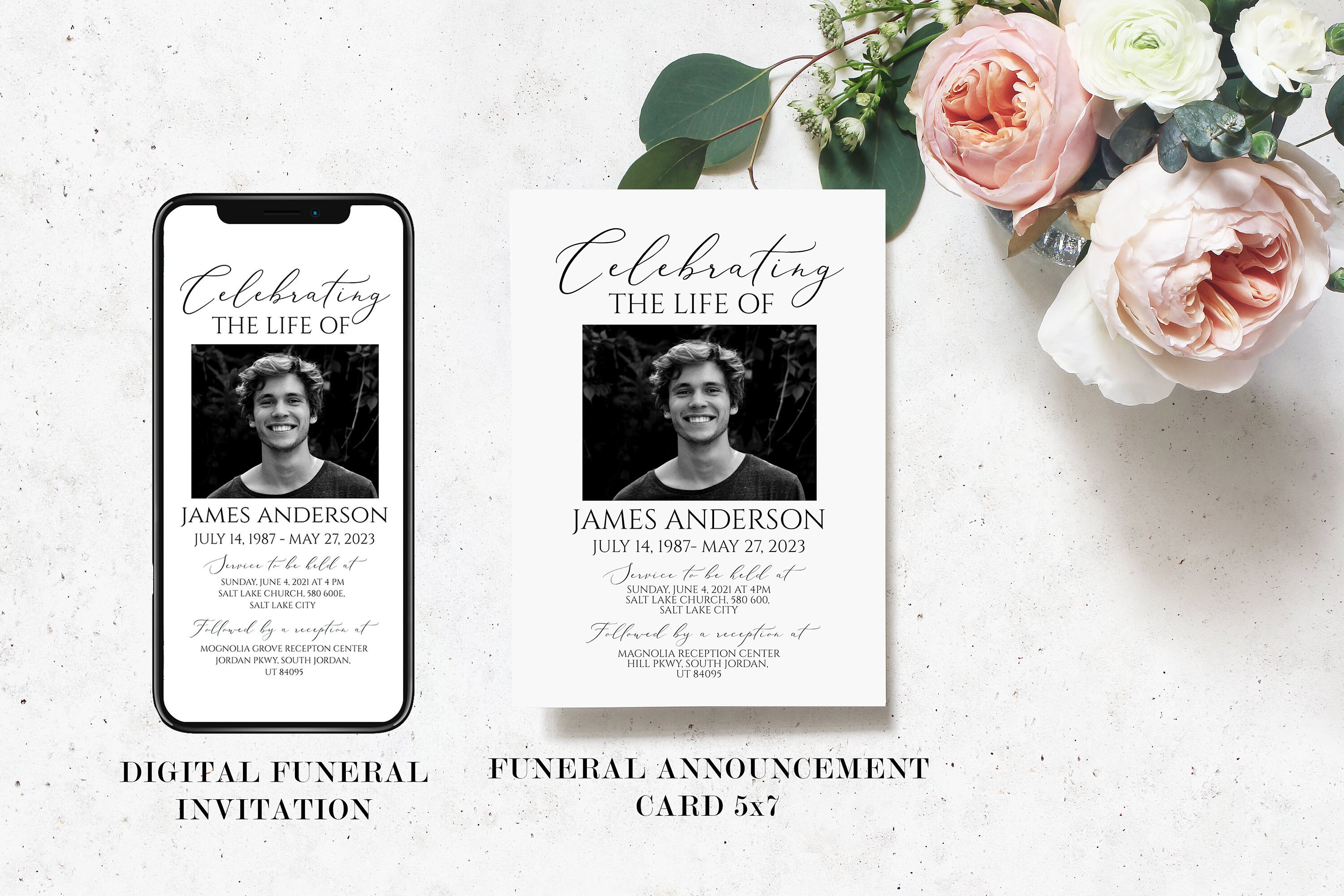 Editable Funeral Bundle, Memorial Package Celebration of Life Templates ...