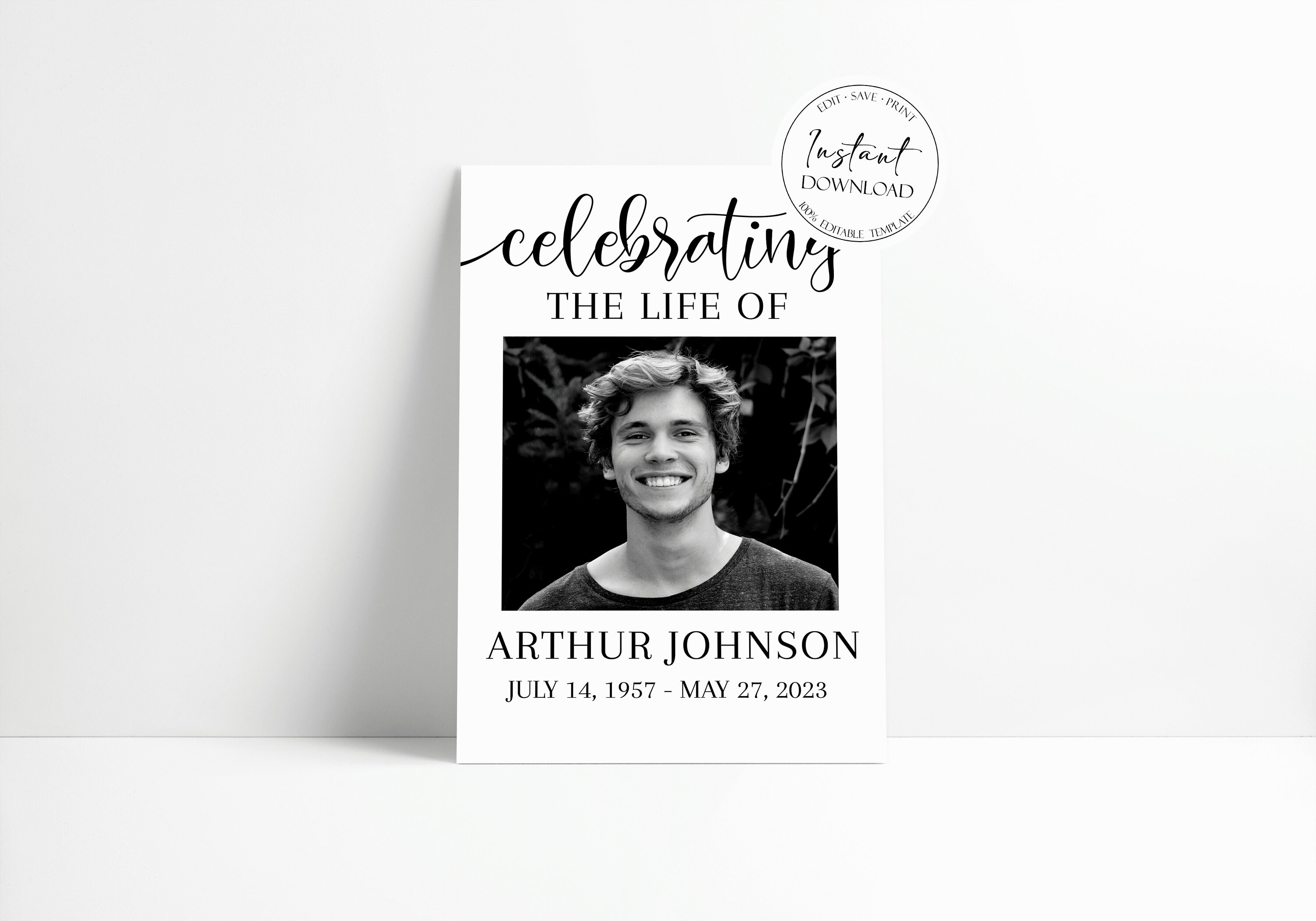 Celebration of Life Welcome Sign, Funeral Welcome Sign, in Loving ...