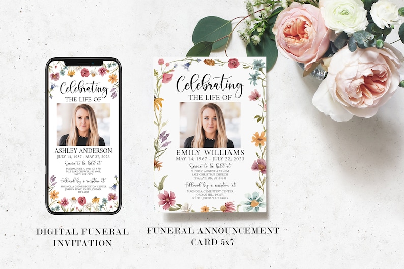 Wildflower Funeral Bundle, Garden Flower Memorial Package, Celebration ...