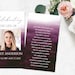 Editable Purple Watercolor Funeral Prayer Card, Printable Memorial ...