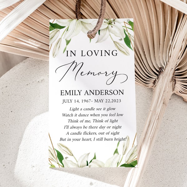 Memorial Candle - Etsy