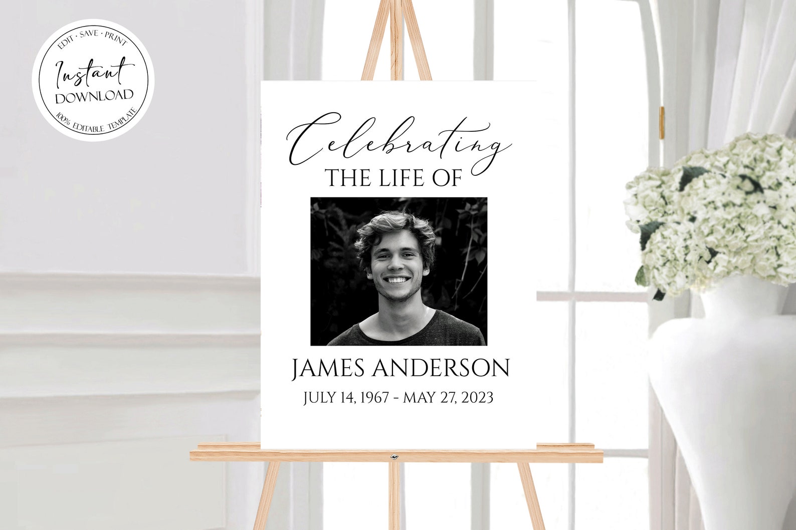 Celebration of Life Welcome Sign Simple Funeral Welcome Sign - Etsy