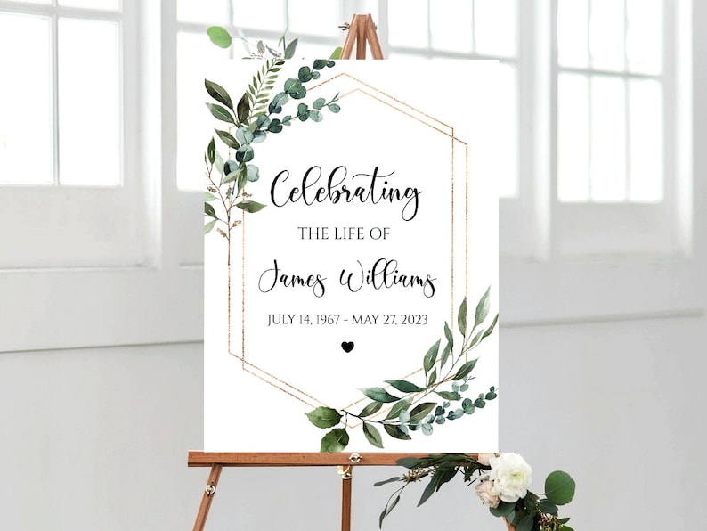 Celebration of Life Welcome Sign Funeral Welcome Sign in | Etsy