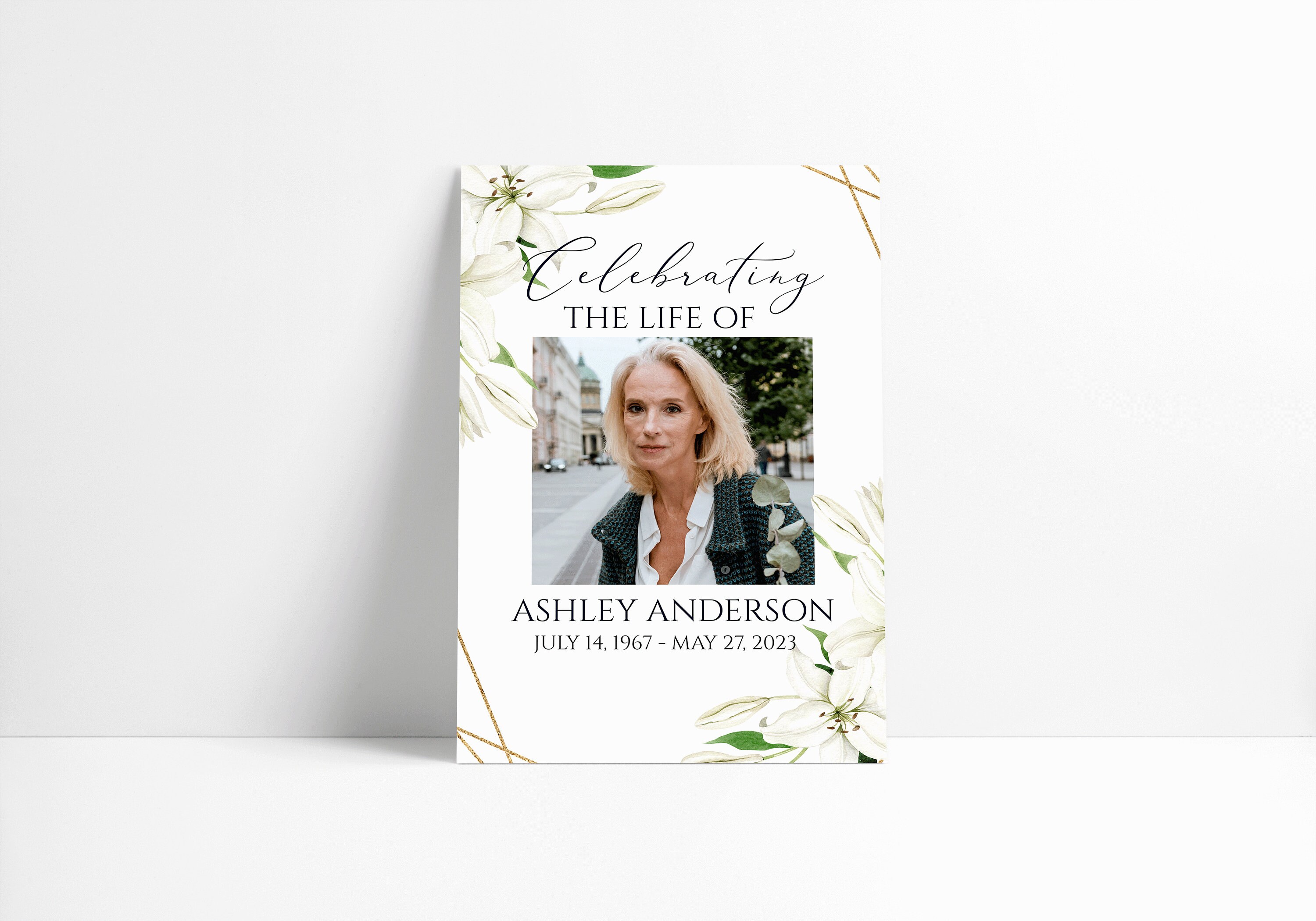 Celebration of Life Welcome Sign White Lilies Funeral Welcome - Etsy