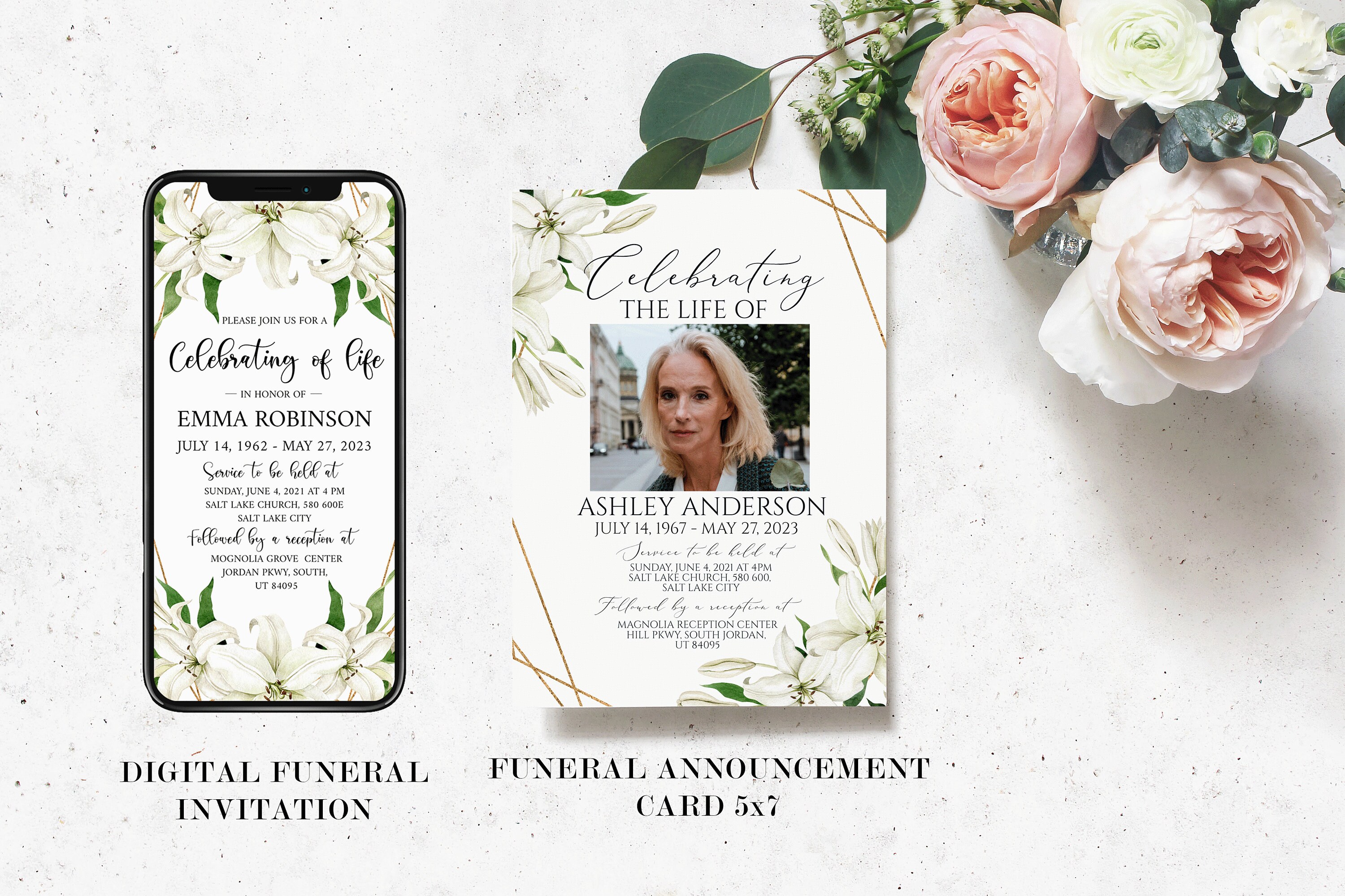 Editable Funeral Bundle Memorial Package Celebration of Life - Etsy