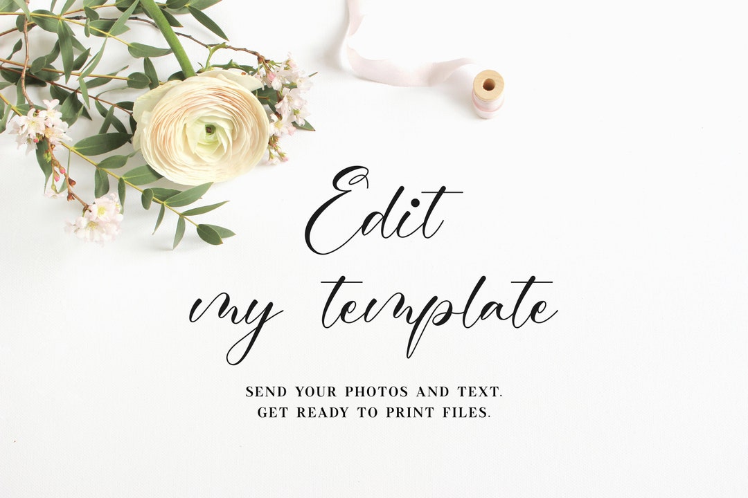 Customization Add on | Edit My Template for Me | 1-2 Business Days L We ...