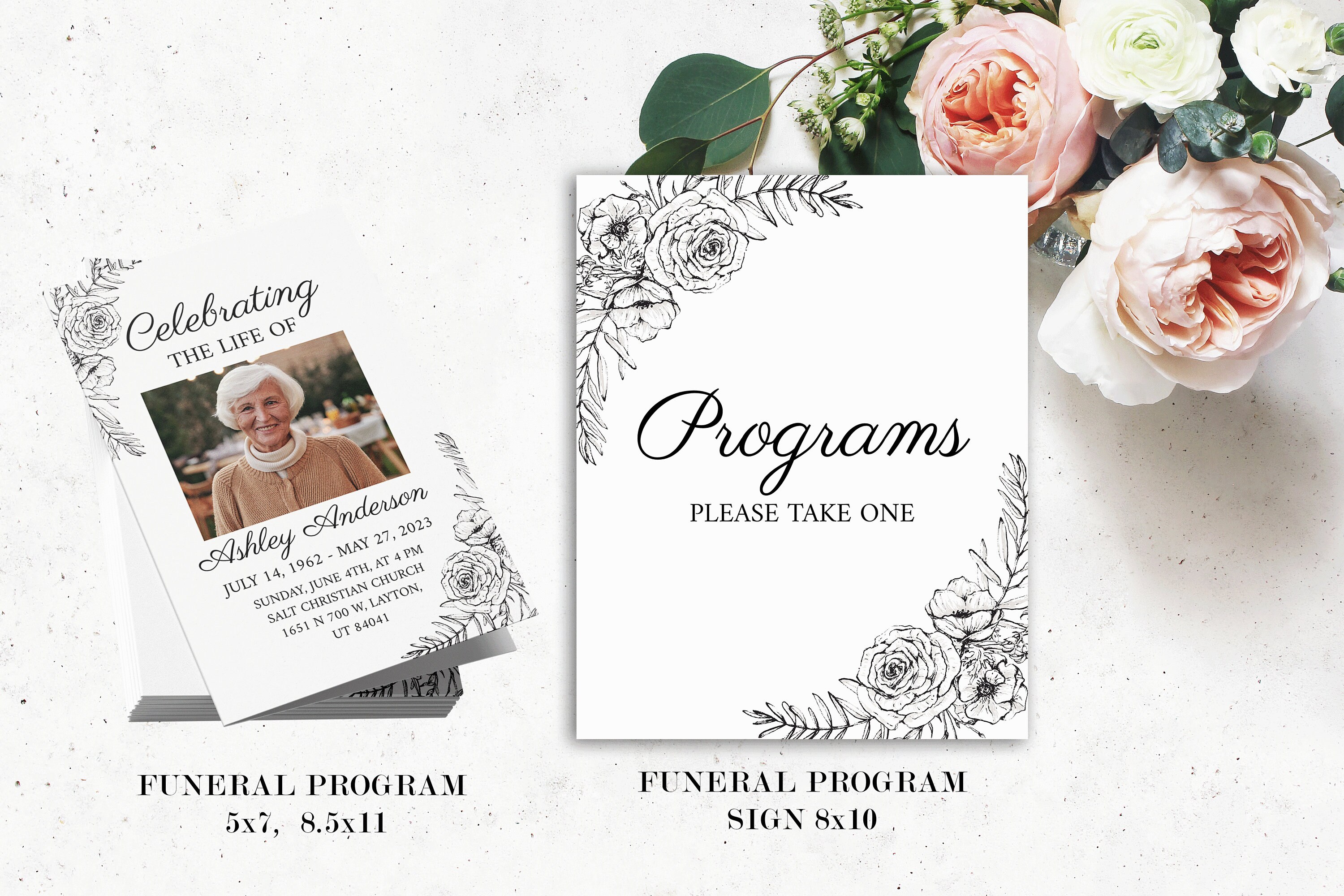 Editable Funeral Bundle Memorial Package Celebration of Life - Etsy