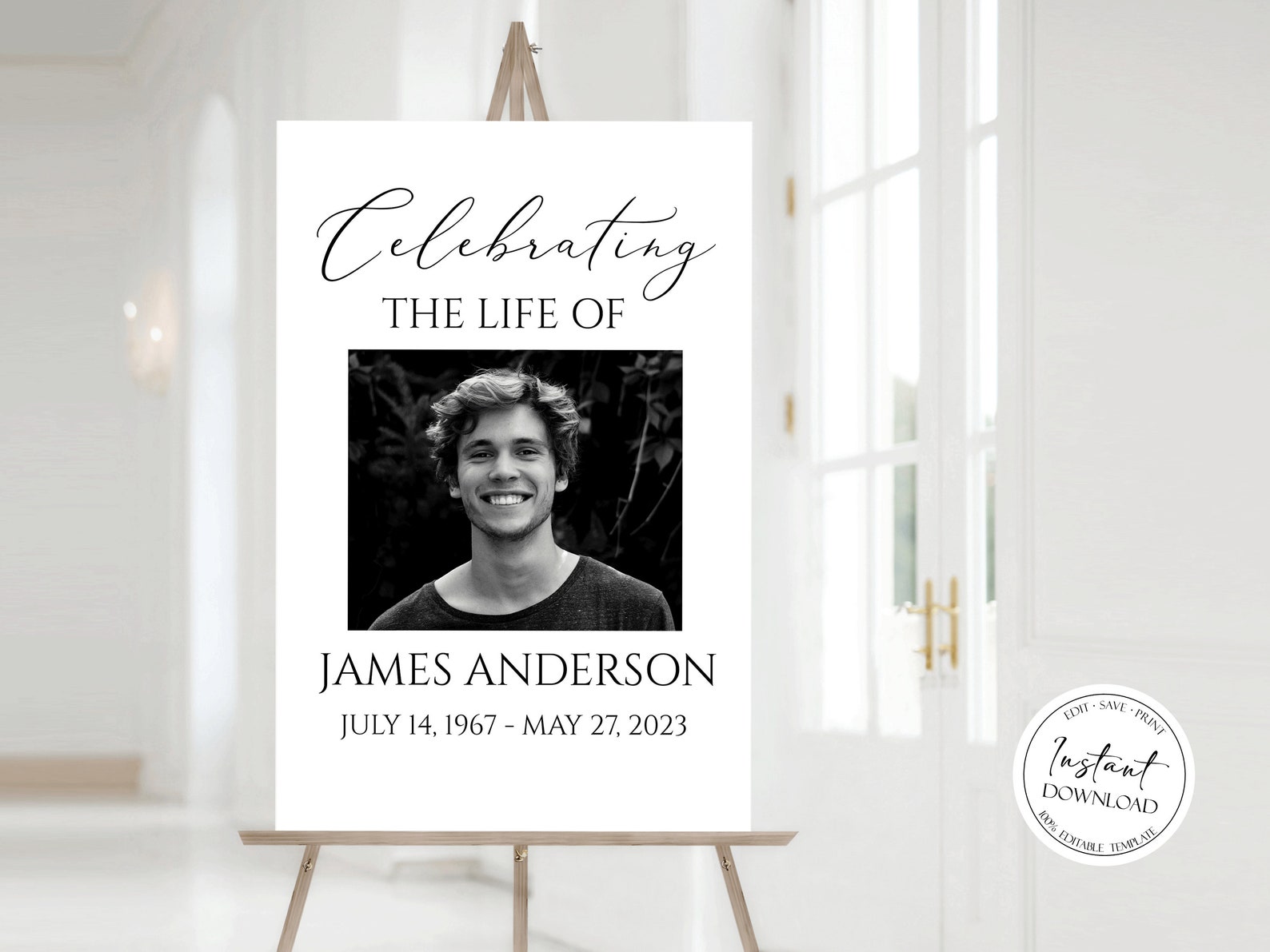 Celebration of Life Welcome Sign Simple Funeral Welcome Sign - Etsy