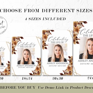 Celebration of Life Welcome Sign, Fall Funeral Welcome Sign, in Loving ...