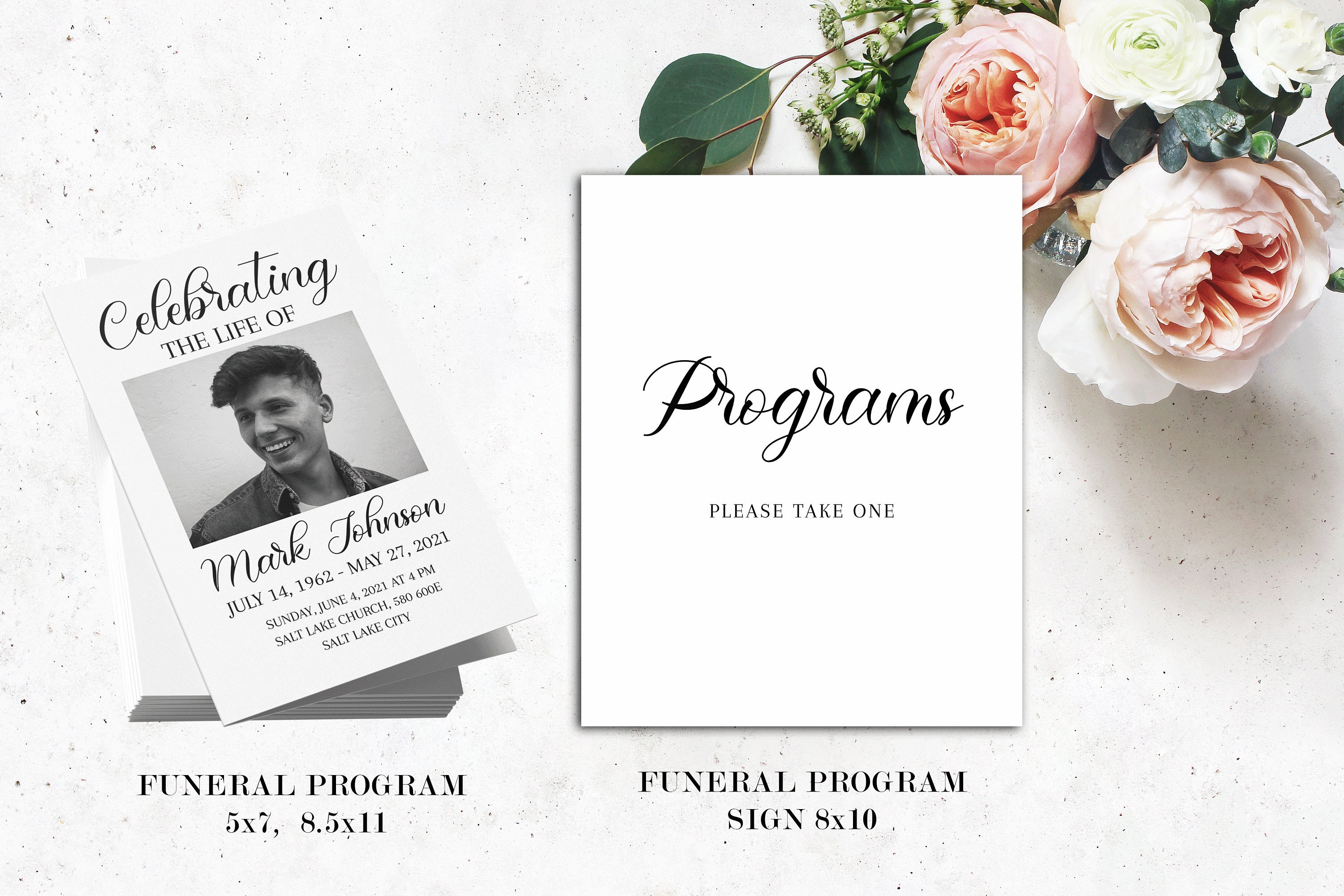 Editable Funeral Bundle Memorial Package Celebration of Life | Etsy