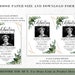 Editable Greenery Gold Funeral Bundle, Memorial Package, Celebration of ...