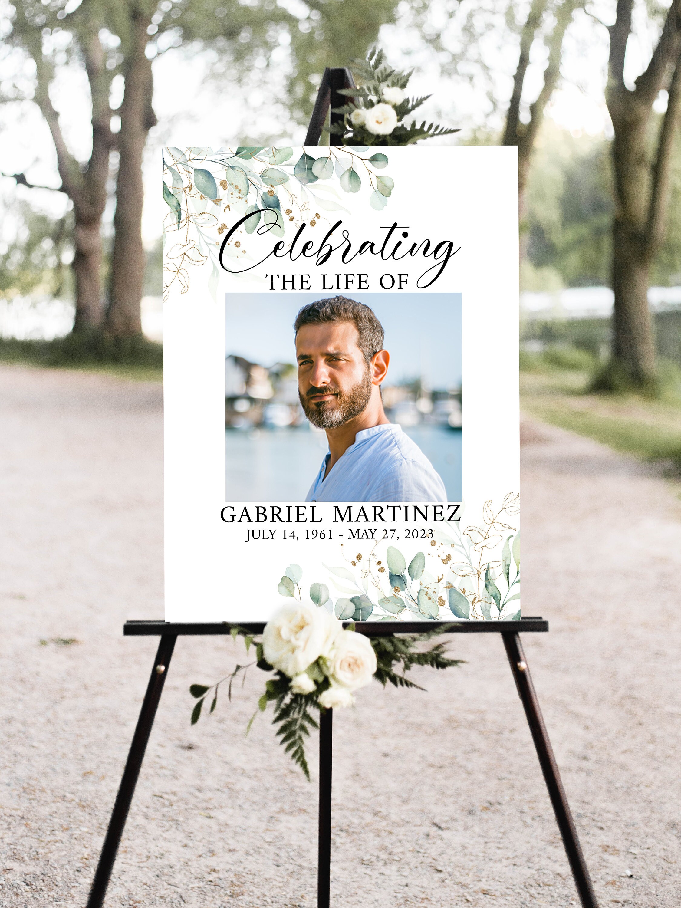 Greenery Watercolor Funeral Bundle Greenery Memorial Package | Etsy