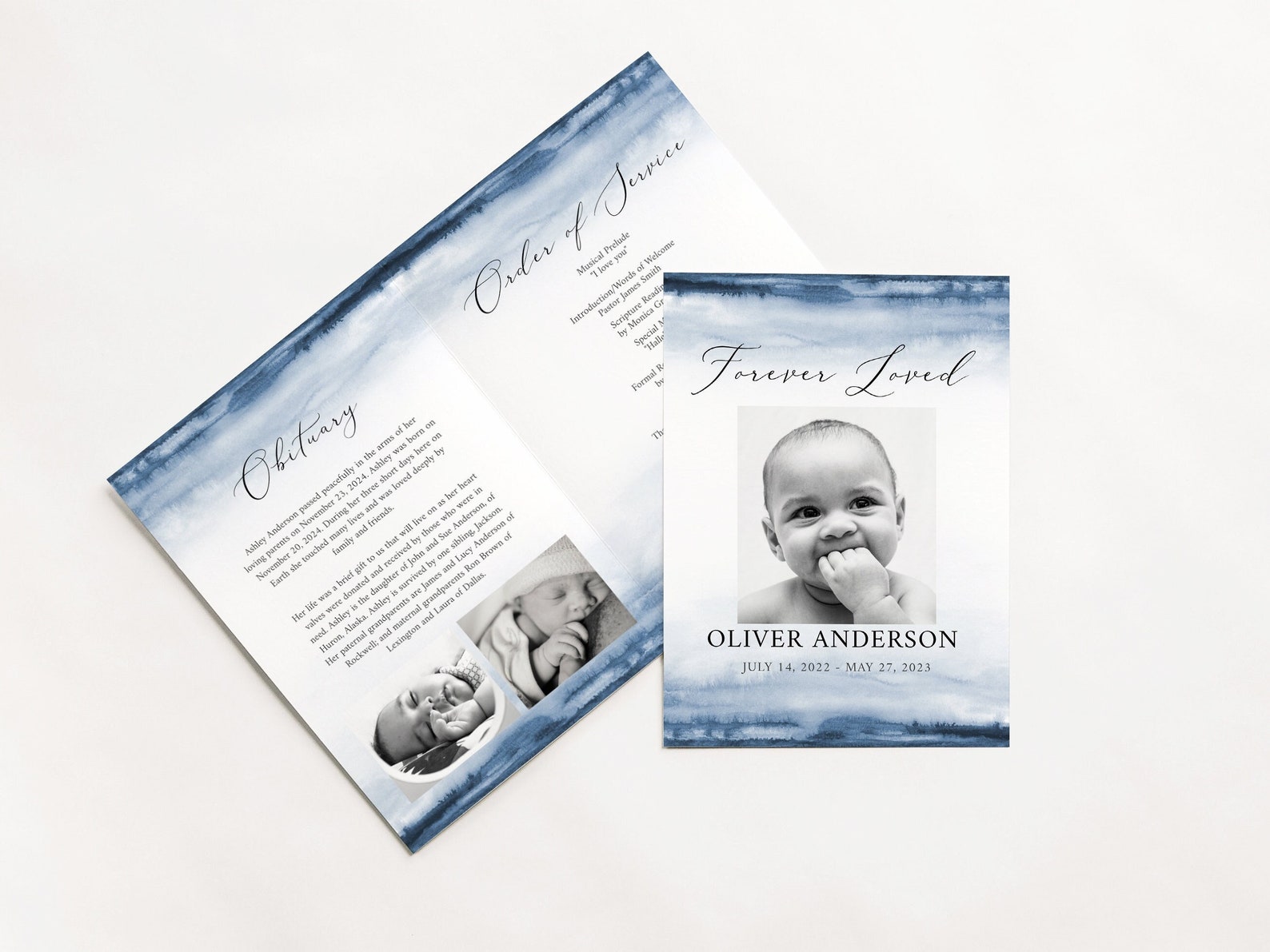 Baby Funeral Program Funeral Service Program Template for - Etsy