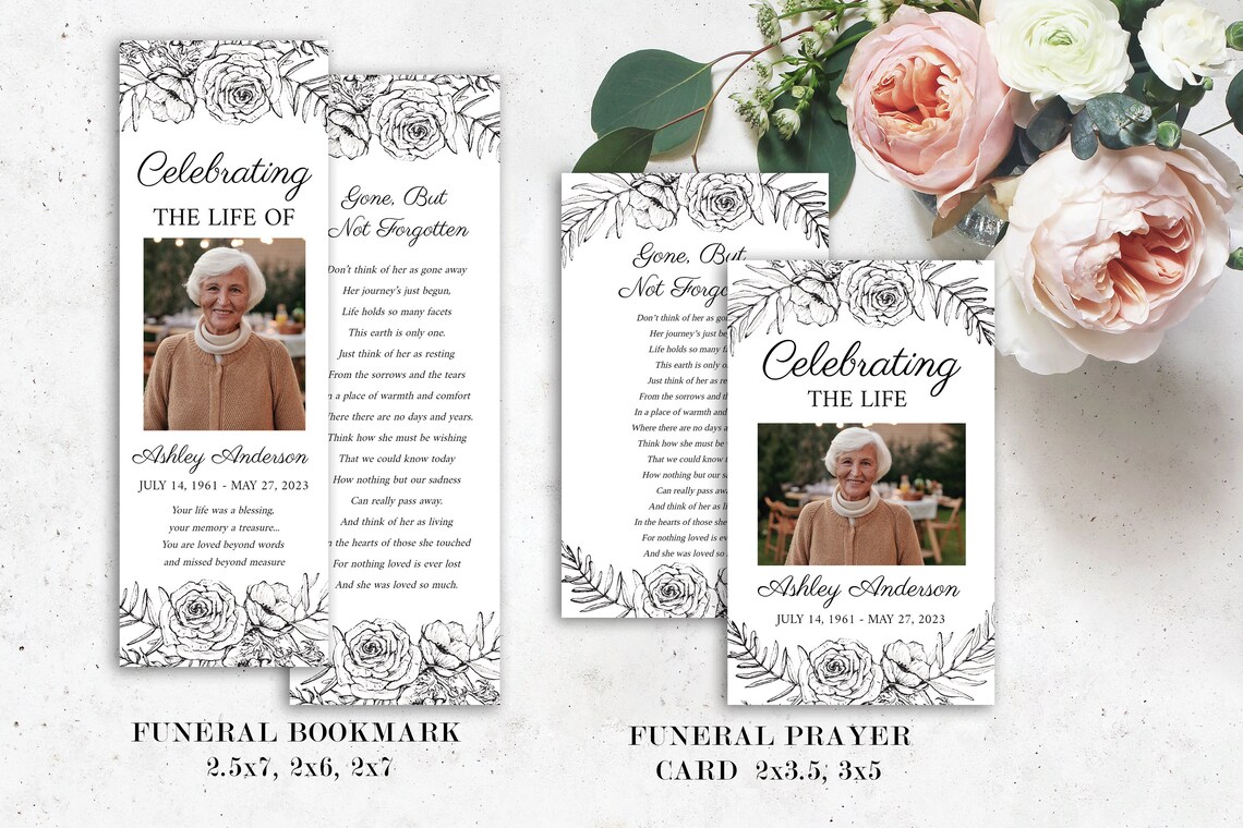 Editable Funeral Bundle, Memorial Package, Celebration of Life ...